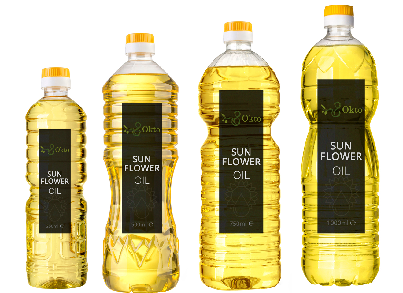 Buy & Import Sunflower Oil Refined 1L,2L,3L,5L,10L and Bulk Wholesale - Sold by OKTO SA, Greece